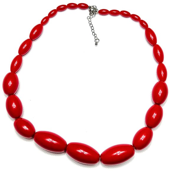 Jewelry | Cherry Red Graduated Bead Necklace | Poshmark